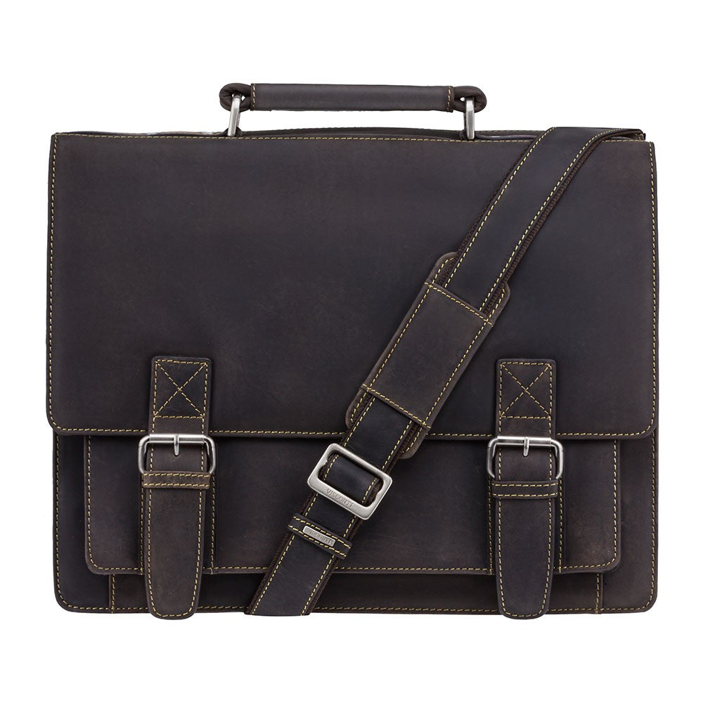 Hercules - Large Multi Compartment Briefcase — VISCONTI Leather